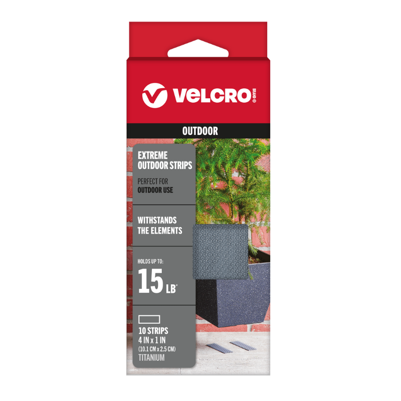 Halte - VELCRO® Extreme Outdoor Strips | Hold upto 15lbs (6.8Kg) | 4 x ...